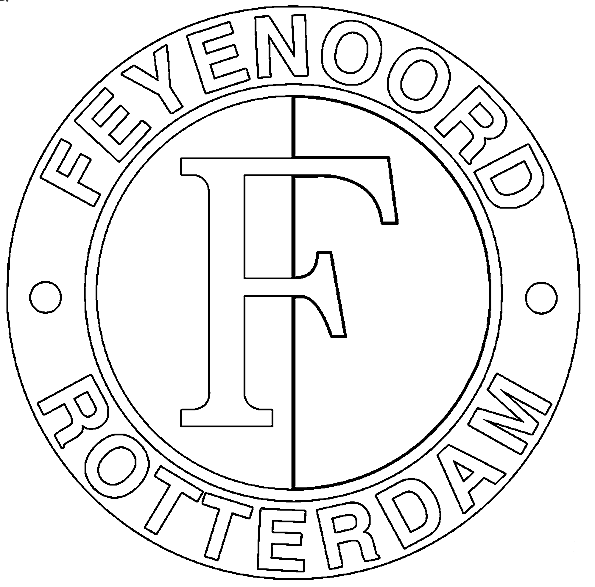 Eredivisie logo kleurplaten: Feyenoord Eredivisie logo kleurplaten: Feyenoord